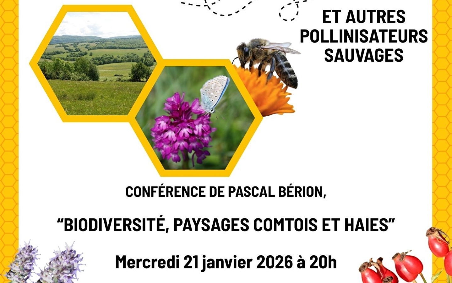 Conférence « Biodiversité, paysages comtois et haies » | Montagnes du Jura